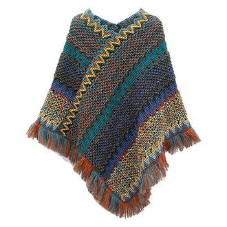 Generic Poncho Femme Hiver Chaud Chale Femme Hiver Chaud Cape Femme Pour la ville &Eacute;charpe Longue Ample Style Ethnique