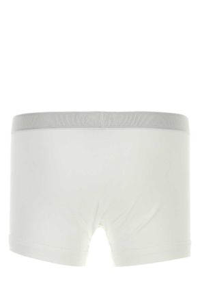 Tom Ford Mens White Stretch Cotton Boxer Set Exterior: Elastane Intimo Underwear