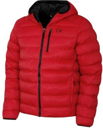 Calvin Klein Mens Veste rembourrée Jacquard tissée San Gabriel - Cayenne - XXXL