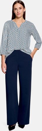 Betty Barclay Schlupfbluse BETTY BARCLAY Damen mit 3/4 Arm, Damen, Gr. 38, wei&szlig; (petrol, schwarz), Stoff, Obermaterial: 100% Viskose, figurumspielend normal, V-Auss