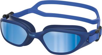 Seac Mood, Schwimmbrille mit kratzfesten und beschlagfreien Polycarbonat-Gläsern, Silikondichtungen, blau/hellblau verspiegelte Gläser