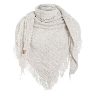 Knit Factory Dreiecksschal Amber - Damen Strickschal mit Wolle - Umschlagtuch f&uuml;r den Herbst und Winter - Winterschal - Dreieckstuch - Hochwertige Qualit&auml;t - XXL S