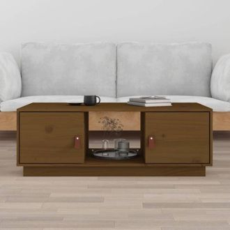 vidaXL Couchtisch Honigbraun 100x50x35 cm Massivholz Kiefer - Vidaxl