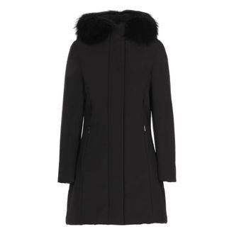 Roberto Ricci Design Schwarze Gesteppte Jacke mit Pelzkapuze - - Coats - Damen - Schwarzk - XL