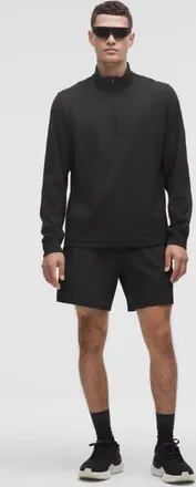 lululemon Short Pace Breaker sans doublure en maille réfléchissante pour Hommes - 18 cm - Blanc/Noir - Taille XL