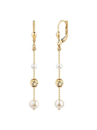 Fascination by Ellen K Ohrhänger 585/- Gelbgold glanz Kugeln und Perlen