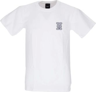 HUF Huf, Homme, Tops, Blanc, Taille: XL T-shirt Thrasher Logo Blanc Manches Courtes