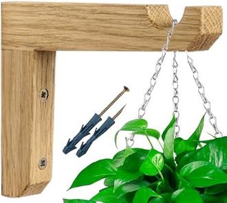 Generic Support de Suspension en Bois Robuste - Support de Pot de Fleurs en Bois | Support Mural pour dintérieur | Crochets muraux pour | Crochets en Forme de