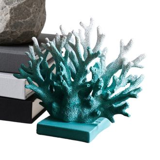 Generico Korallendekoration aus Kunstharz, Dekoration aus k&uuml;nstlicher, realistisch aussehend, nautisches Ornament mit k&uuml;nstlicher Statue, f&uuml;r Wohnzimmer, Wein,