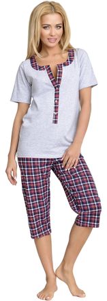 Be Mammy Damen Schlafanzug Stillpyjama H2L2N2 (Melange, M)
