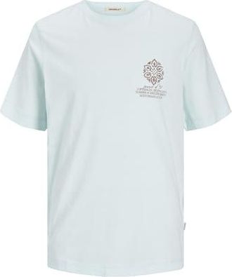 Jack & Jones JORNOTO T-Shirt Graphique SS C.N LN, Skylight., L