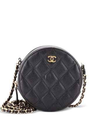 Chanel mini sac &agrave; bandouli&egrave;re Round Clutch with Chain - Noir