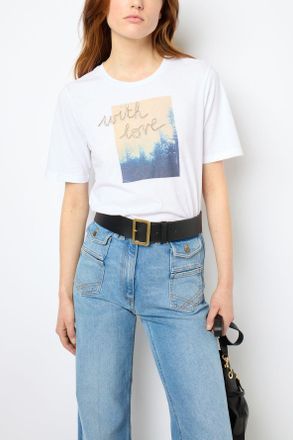 Gerard Darel T-shirt s&eacute;rigraphi&eacute; - AMBRE - Blanc