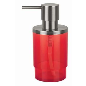 MSV Spirella 10.16423 Seifenspender Nyo-Acryl, Clear-red