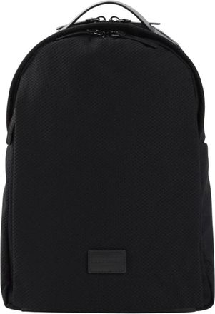 Giorgio Armani Sac &agrave; dos en mesh et cuir - Homme - Sacs - Noir - Taille: ONE Size