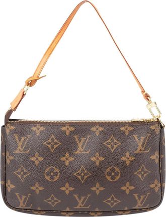 Louis Vuitton Crossbody Bags - Louis Vuitton Canvas Monogram Pochette Accessoire - Gr. unisize - in Braun - f&uuml;r Damen