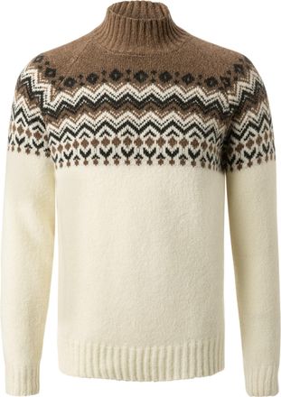 Gran Sasso Herren Stehkragenpullover braun Norweger