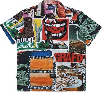 Dev&aacute; States Homme, Chemises, Multicolore, Taille: S Nusa Souvenir Printed Shirt