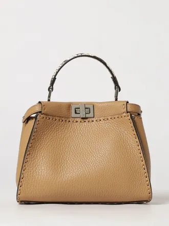 Fendi Mini sac &agrave; main Peekaboo en cuir de veau martel&eacute;