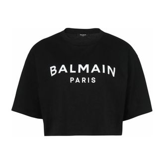 Balmain T-shirt imprim&eacute; Paris - Femme - Tops - Noir - Taille: 40 FR