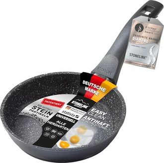 STONELINE Po&ecirc;le &agrave; Frire 16 cm, Po&ecirc;le &agrave; Omelette, Po&ecirc;le &agrave; Rev&ecirc;tement Antiadh&eacute;sif avec de vraies particules de pierre, adapt&eacute;e &agrave; toutes les plaques de cuisson, cu