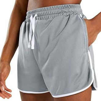 Generic Short de sport d&eacute;t&eacute; pour homme - Blanc - Avec poche solide - Short dentra&icirc;nement pour homme, gris, XL