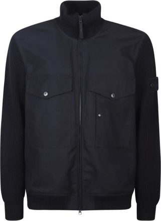 Stone Island Homme, Vestes, Bleu, Taille: M Veste &agrave; Poches Poitrine