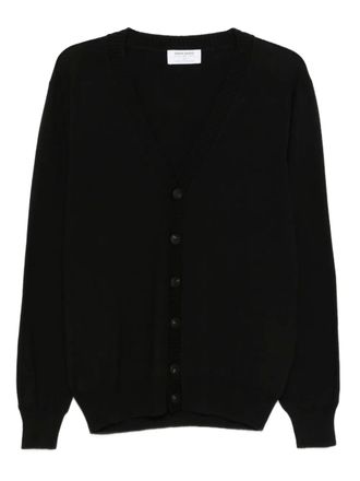 Gran Sasso Cardigan mit V-Ausschnitt - Schwarz