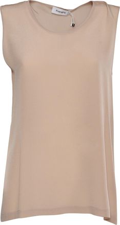 Kangra Cashmere Canotta en cachemire Kangra en cr&ecirc;pe di Seta