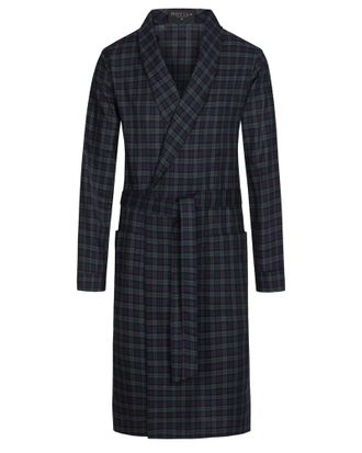 Novila Morgenmantel in Twill-Qualit&auml;t mit Tartan-Muster in
