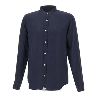Peuterey Homme, Chemises, Bleu, Taille: S Chemise Gordon Li &agrave; col Mandarin