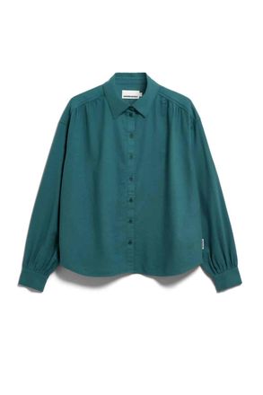 Armedangels Damen vegan Flanellbluse Efinaraa Gr&uuml;n