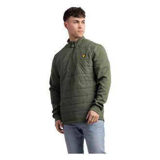 Lyle & Scott Baffle Stepp Quarter Zip - - Jackets - Herren - Gr&uuml;n - M