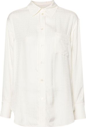 Victoria Beckham Hemd mit Monogramm - Weiß