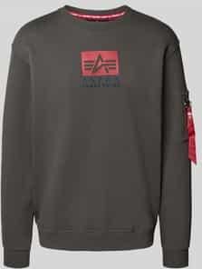Alpha Industries Sweatshirt mit Reißverschlusstasche am Ärmel