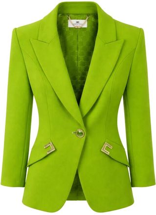 Elisabetta Franchi Femme, Vestes, Vert, Taille: 42 FR Blazers