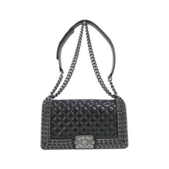 Chanel Pre-owned Boy Calf Schultertasche - - Pre-owned - Damen - Schwarzk - ONE SIZE
