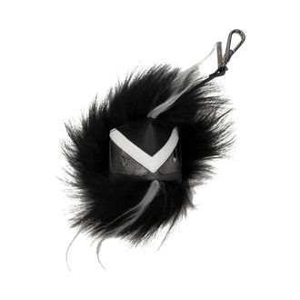 Fendi Stilvoller Leder Schl&uuml;sselanh&auml;nger mit Frontdetail - - Bags - Herren - Schwarzk - ONE SIZE