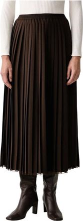 Twinset Jupe longue pliss&eacute;e - Femme - Jupes - Brun - Taille: 42 FR