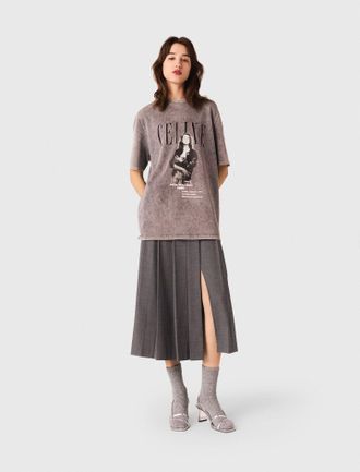 Maje T-shirt Maje X C&eacute;line Dion - Gris - Taille 2 - Maje