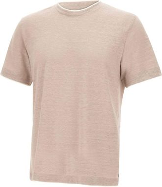 Eleventy Homme, Tops, Beige, Taille: XL T-shirt ras du cou