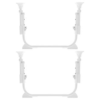 SOLUSTRE U F&ouml;rmige Klappbare Tischbeine aus ABS Kunststoff und Metall H&ouml;henverstellbar Selbstverriegelnd rutschfest Ersatzm&ouml;belbeine f&uuml;r Betttische Schreibtisc