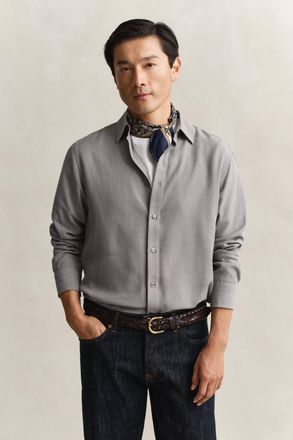 GANT Herren Lyocell-Hemd (XXXL) PEWTER Grau