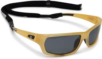 Cressi Bill Sunglasses W/Lace - Lunettes de Soleil Unisex avec Cordon Floatant, Bakélite/Lentilles Miroirs Noir, Taille Unique