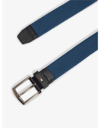 Tommy Hilfiger Denton - Ceinture &eacute;lastique en toile tress&eacute;e - Multicolore-Bleu