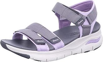 Skechers Femme Coupe de la voûte Plantaire Sandale, Sangle en néoprène Lavande Anthracite, 41 EU