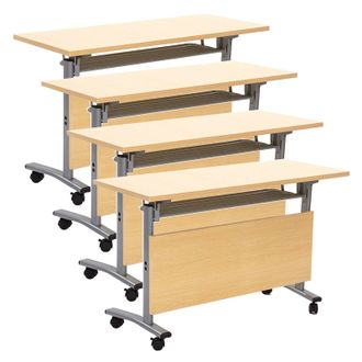 Generic Klappbarer Konferenztisch mit Rollen und klappbarer Tischplatte, ideal zum Lernen und Arbeiten, perfekt f&uuml;r Besprechungen, leicht und platzsparend, in