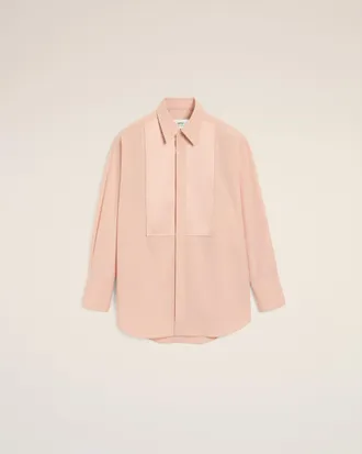 Ami Chemise Rose Oversize En Coton Poudre - XL - Unisex