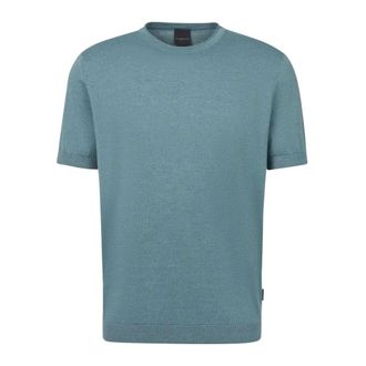 Bugatti Homme, Pulls, Vert, Taille: 2XL T-shirt en tricot fin bleu turquoise
