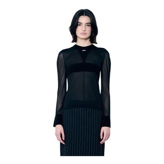 Jean Paul Gaultier Sweater mit Logo-Motiv - - Knitwear - Damen - Schwarzk - XS